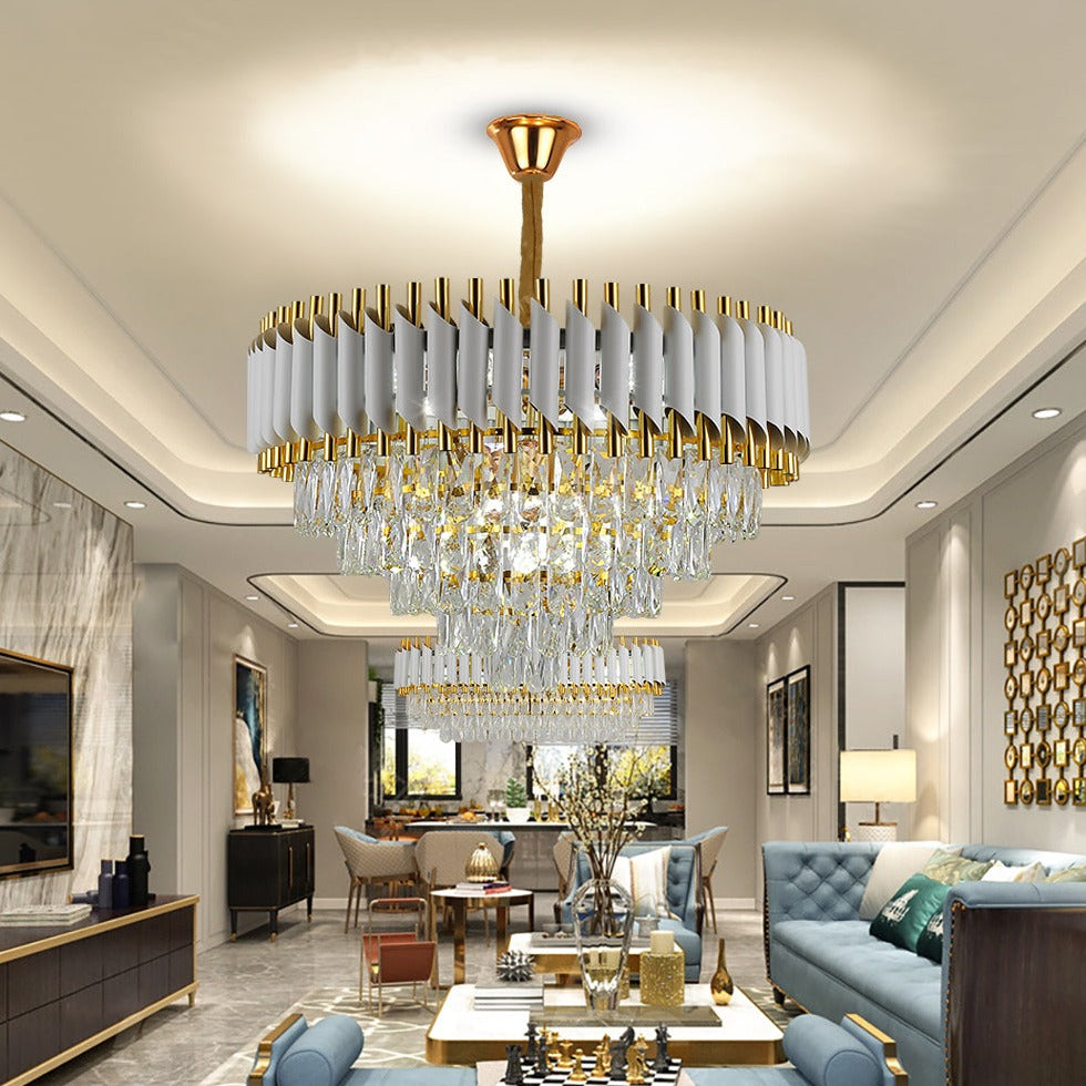 LUSTRE OPTIMO BLANC & DORÉ – OSRAB